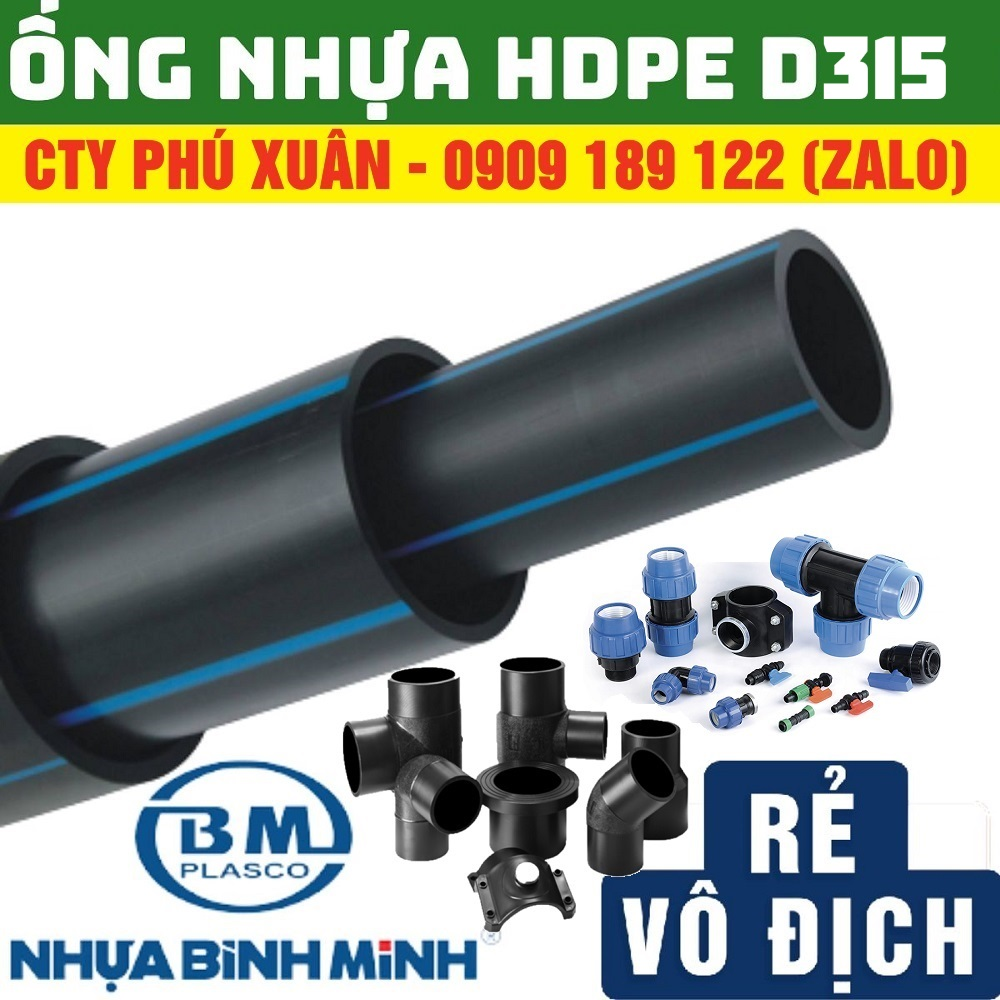 Ống HDPE D315 Bình Minh - Giá Rẻ Vô Địch - Kho Sài Gòn
