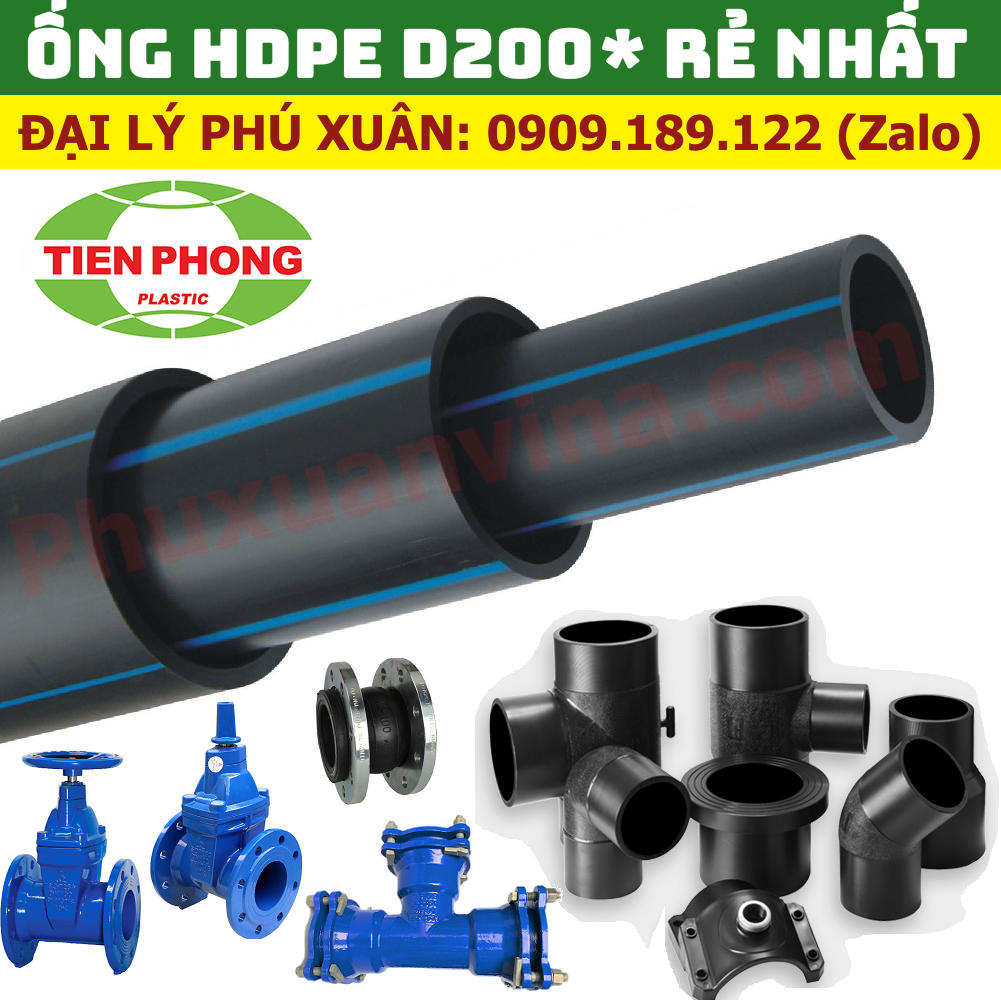 Ống HDPE D200 - Giá Rẻ Vô Địch - Giao Hàng Tận Nơi